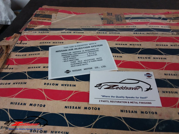 Datsun 240z Air Injection Decal | Zeddsaver